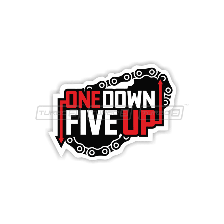 ONE DOWN FIVE UP BIKE STICKER - TURBO9